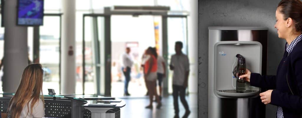 Drinking water dispenser wall-mounted with sensor and meter BF16-BCD - Spa