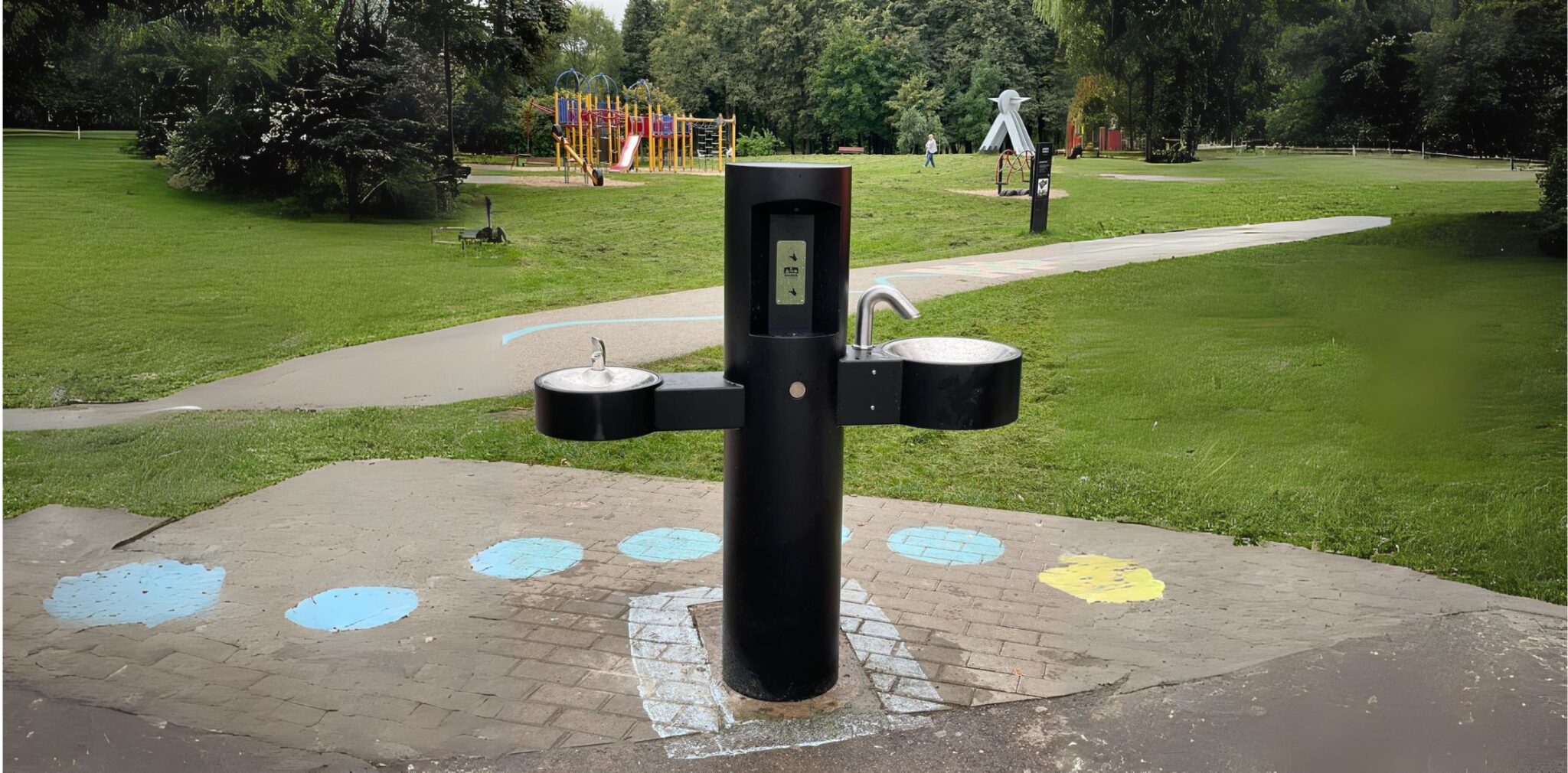Drinking water station with hand-washing station a hit! - The spa